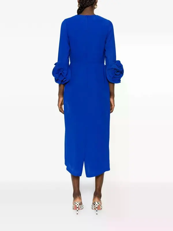 Rosa Clara Floral Ruffle Midi Dress