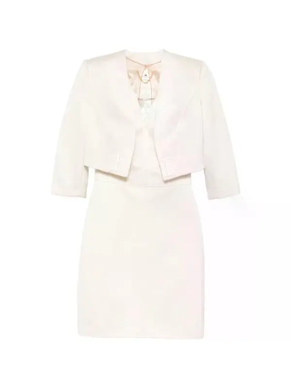 Elisabetta Franchi Logo Cropped Jacket Dress