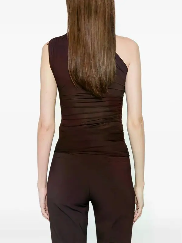 Elisabetta Franchi One-shoulder Top - Brown