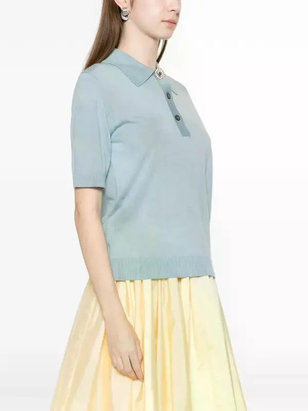 N°21 Button Embellished Polo Top