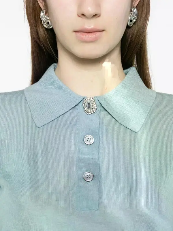 N°21 Button Embellished Polo Top