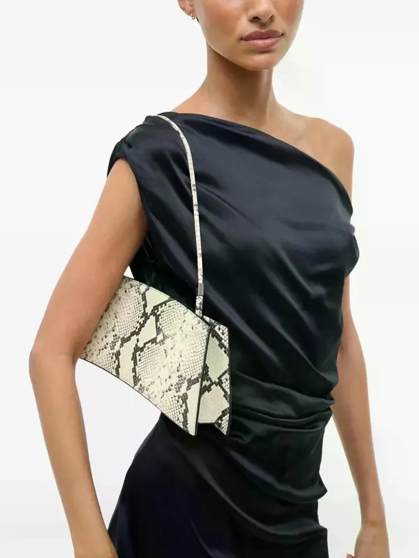 Staud Snakeskin Coco Shoulder Bag