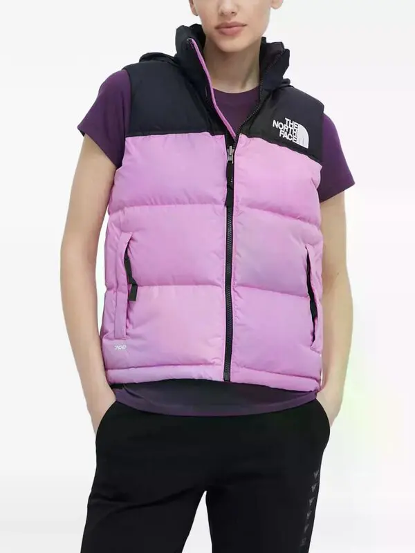 The North Face Nuptse Hooded Puffer Gilet - Pink