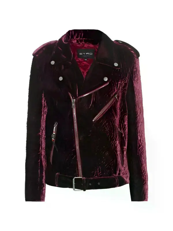 Etro Velvet Quilted Jacket - Red