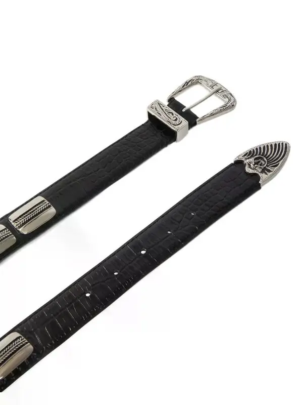Pinko Crocodile-effect Leather Belt