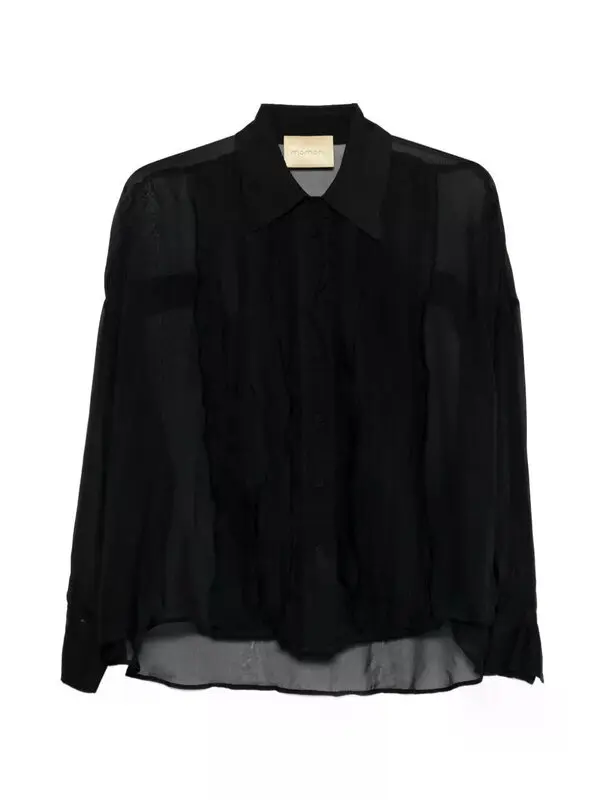 Momoni Lucia Buttoned Bouse - Black