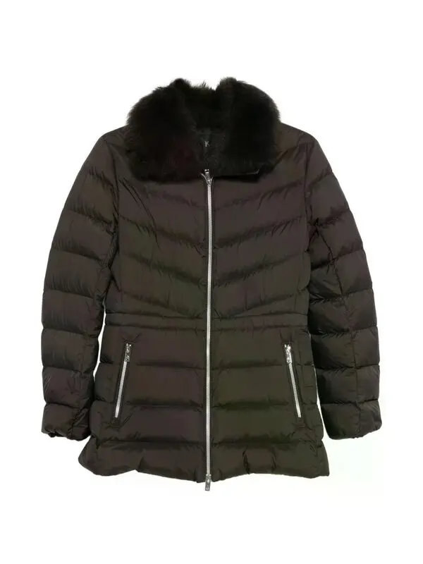 Moose Knuckles Fur Collar Puffer Jacket - Brown