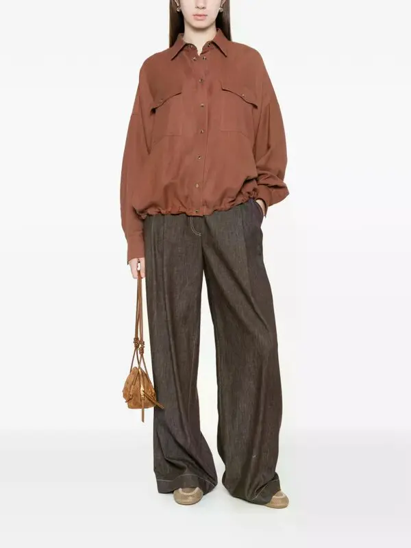 Brunello Cucinelli Pocket Gathered Top
