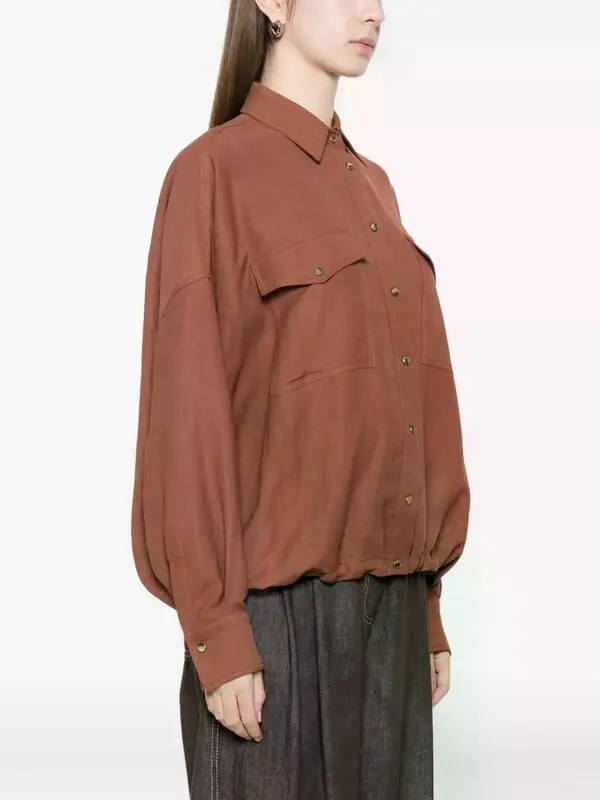 Brunello Cucinelli Pocket Gathered Top
