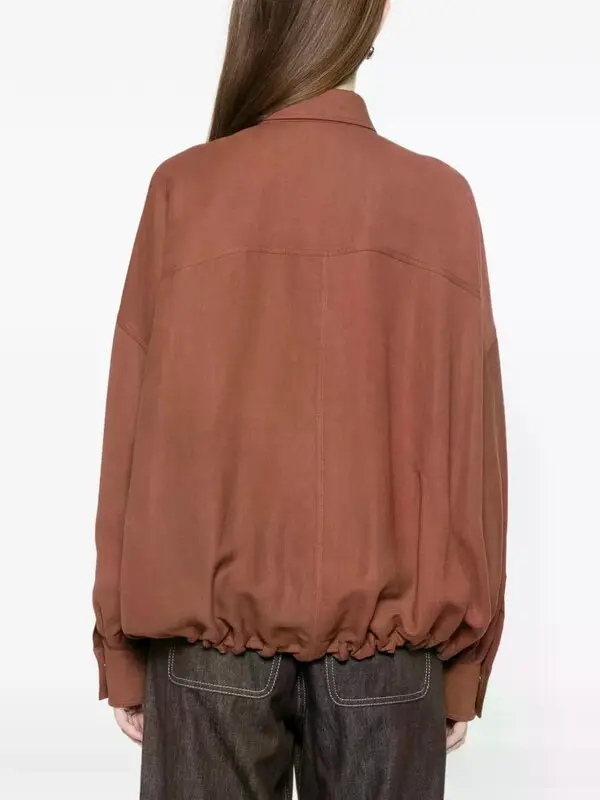 Brunello Cucinelli Pocket Gathered Top