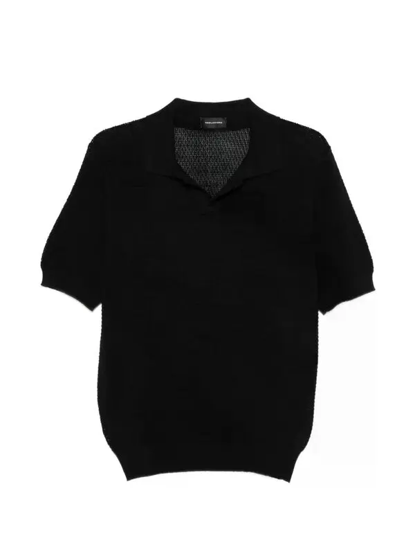 Tagliatore Polo-collar T-shirt - Black