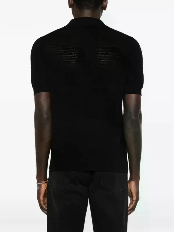 Tagliatore Polo-collar T-shirt - Black
