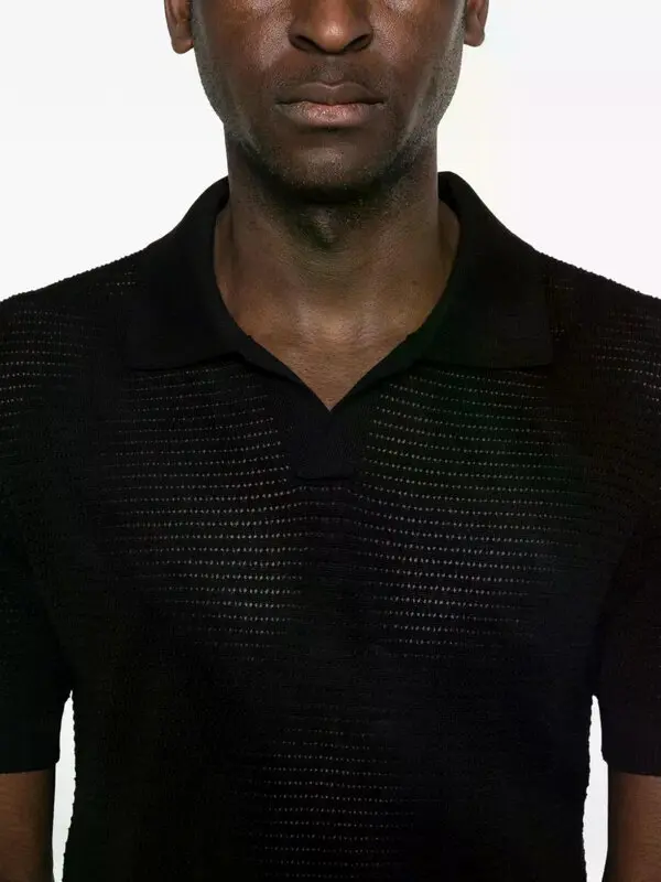 Tagliatore Polo-collar T-shirt - Black