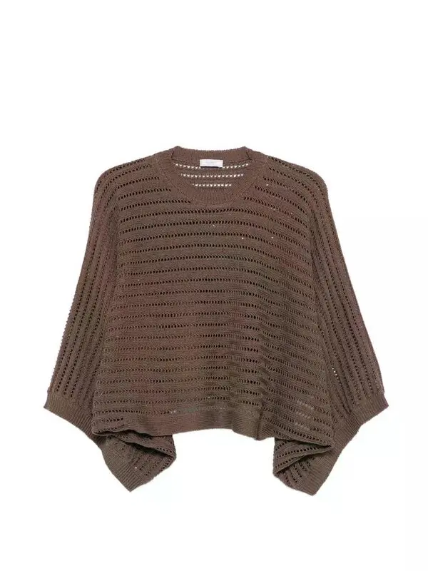 Peserico Openwork Sweater - Brown