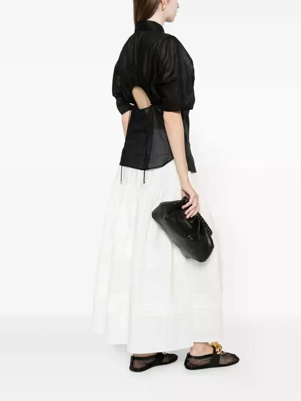 Elisabetta Franchi Puff-sleeve Shirt - Black