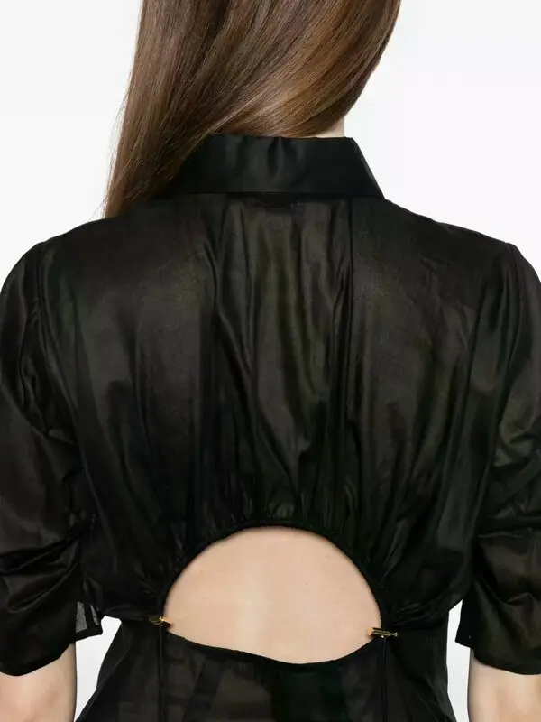 Elisabetta Franchi Puff-sleeve Shirt - Black