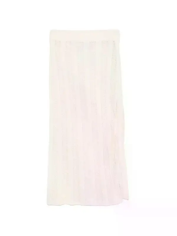 Eric Bompard Pointelle Knitted Skirt - Neutrals