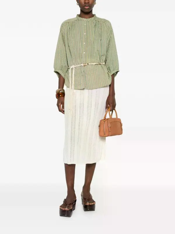 Eric Bompard Pointelle Knit Skirt - Neutrals