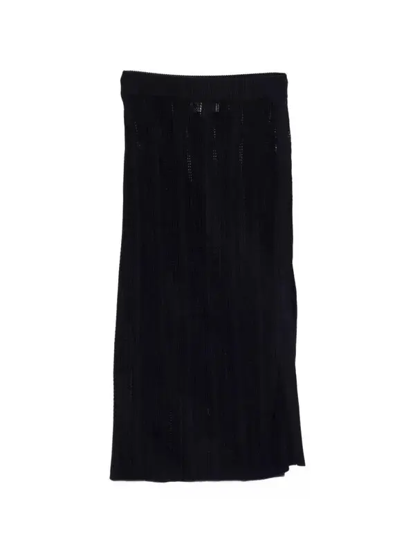 Eric Bompard Pointelle Knitted Skirt - Black