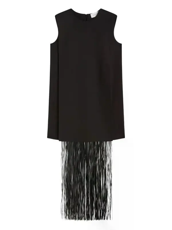 Sportmax Fringe Maxi Dress - Black