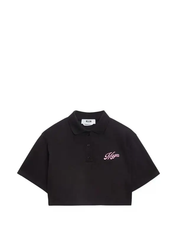 MSGM Logo Crop Polo Top