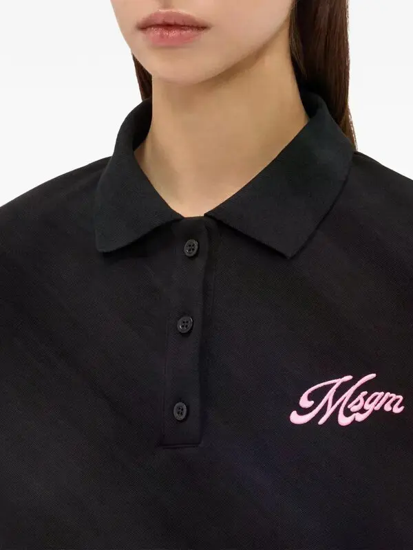 MSGM Logo Crop Polo Top