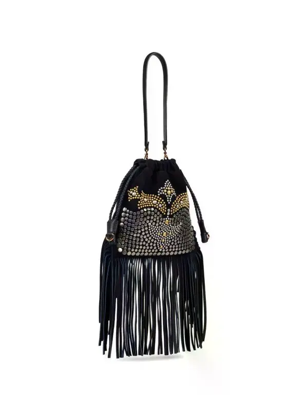 Etro Kalispera Studded Fringe Bucket Bag