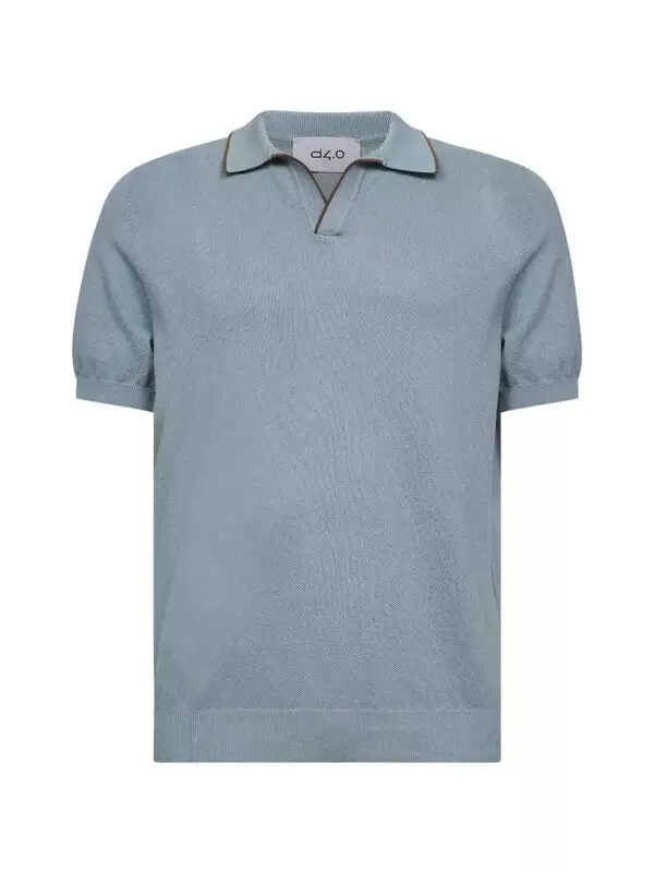D4.0 Ribbed Trim Polo Shirt - Green