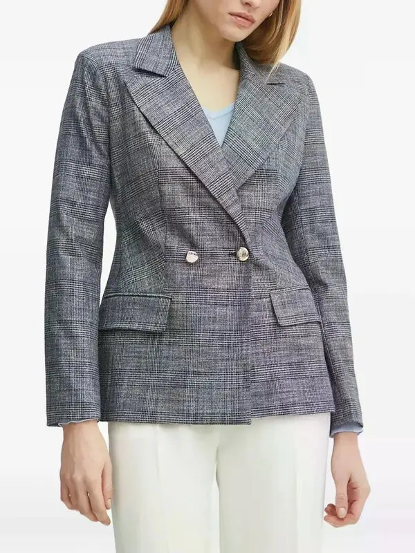 MORGAN Check Double-breasted Blazer