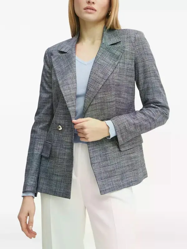 MORGAN Check Double-breasted Blazer