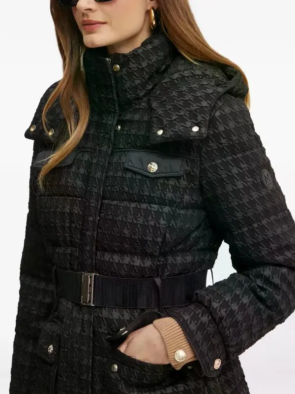 MORGAN Houndstooth Belted Jacket