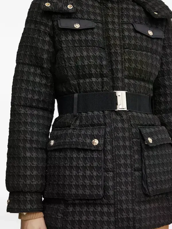 MORGAN Houndstooth Belted Jacket