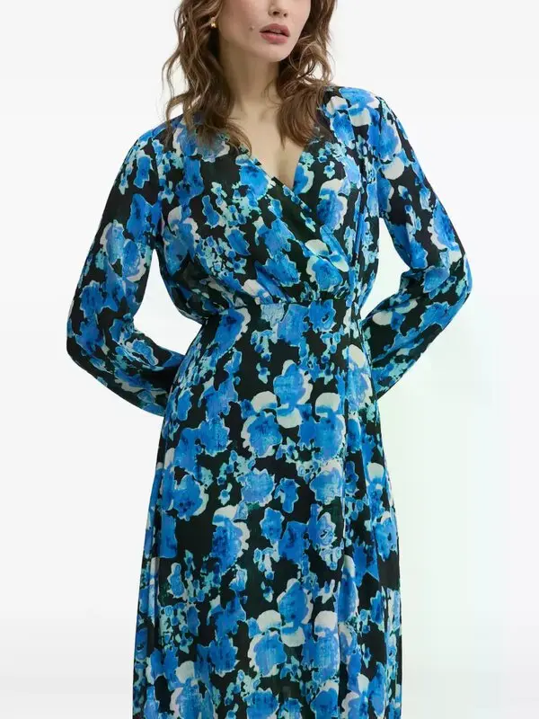 MORGAN Floral-patterned V-neck Midi Dress