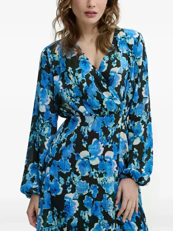 MORGAN Floral-patterned V-neck Midi Dress
