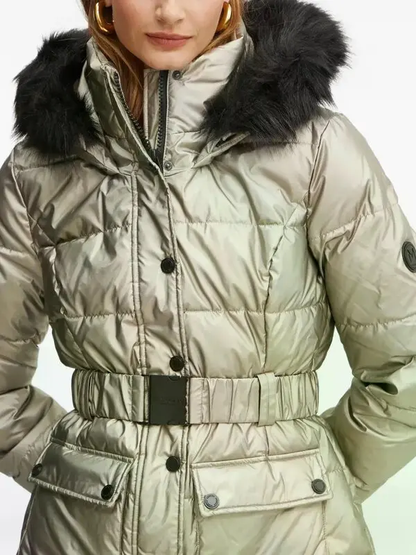 MORGAN Hooded Belted Jacket