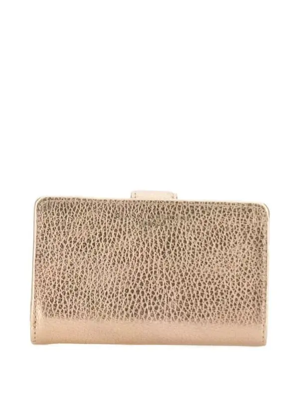 GIANNI CHIARINI Dollaro Pebbled Tab Wallet - Gold