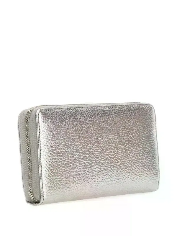 GIANNI CHIARINI Pebbled Laminated Zip Wallet