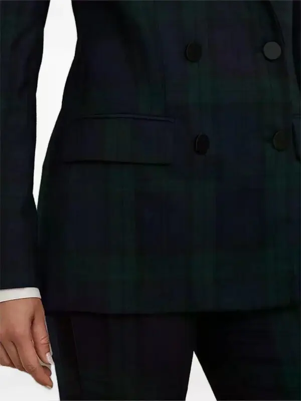 Ralph Lauren Checked Double-breasted Blazer - Green