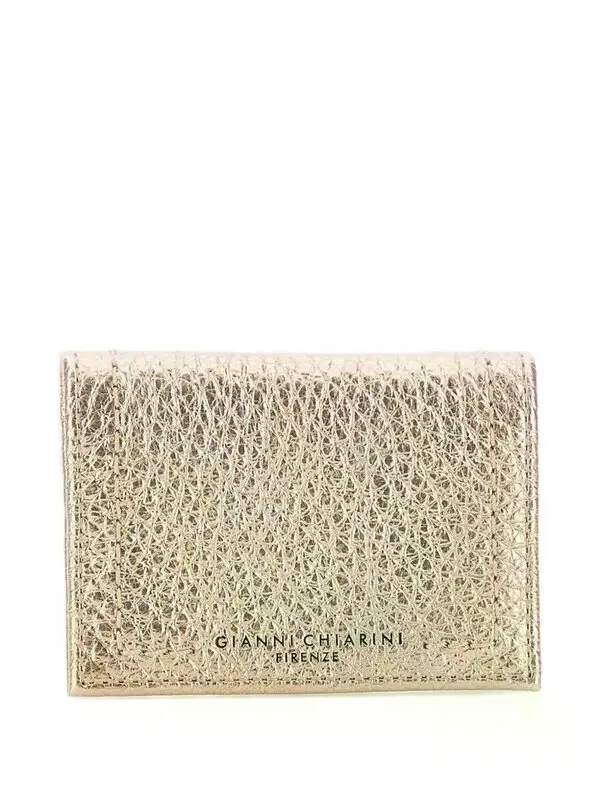 GIANNI CHIARINI Bubble Maxi-grain Card Holder - Gold