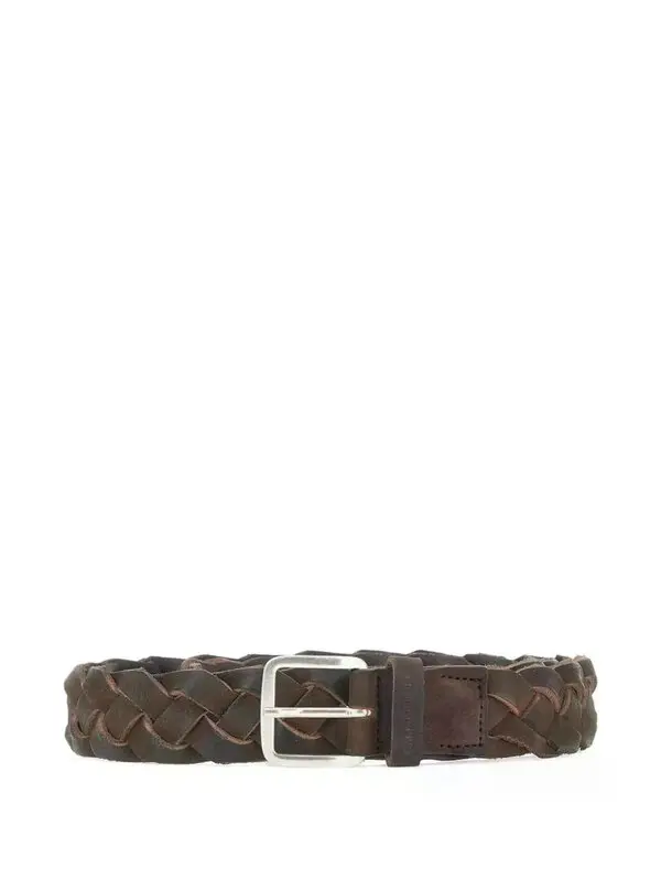 GIANNI CHIARINI Braided Buckle Belt - Brown