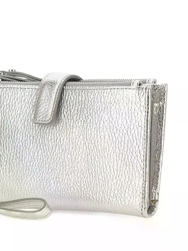 GIANNI CHIARINI Dollaro Metallic Wallet - Silver