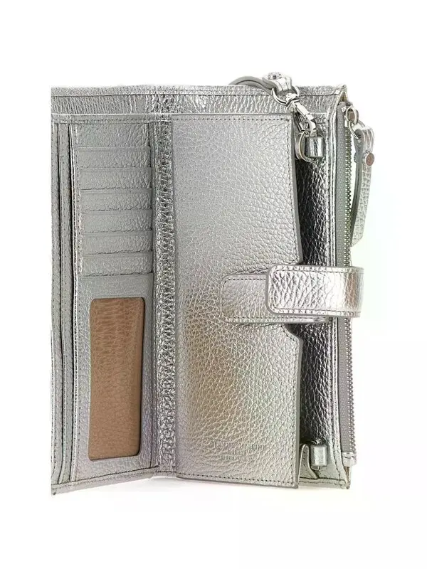 GIANNI CHIARINI Dollaro Metallic Wallet - Silver