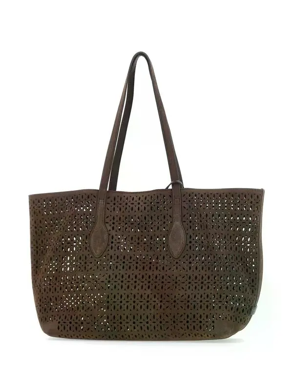 GIANNI CHIARINI Mashup Laser-cut Shoulder Bag - Brown
