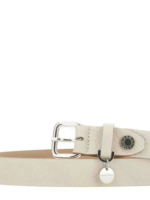 GIANNI CHIARINI Logo-charm Leather Belt