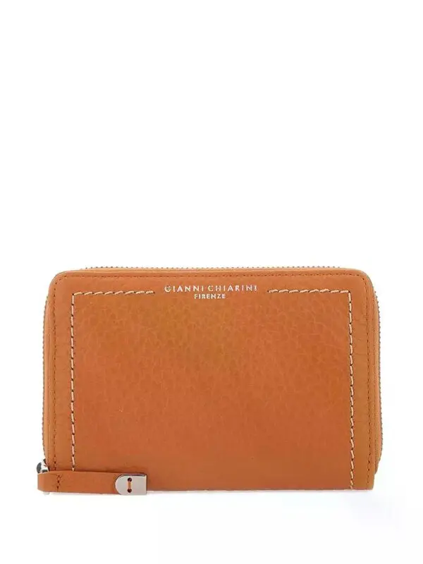 GIANNI CHIARINI Bubble Grained-leather Wallet - Orange