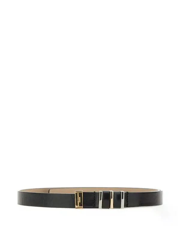 GIANNI CHIARINI Metal-detail Leather Belt - Black