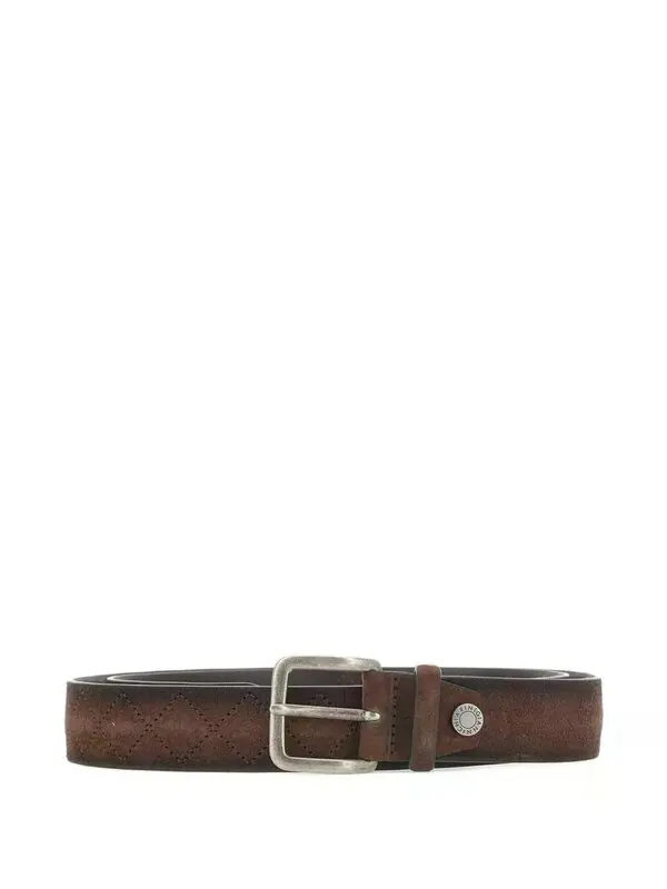 GIANNI CHIARINI Quilted Suede Belt - Brown