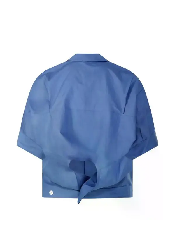 RE CODE Buttoned Tie Blouse