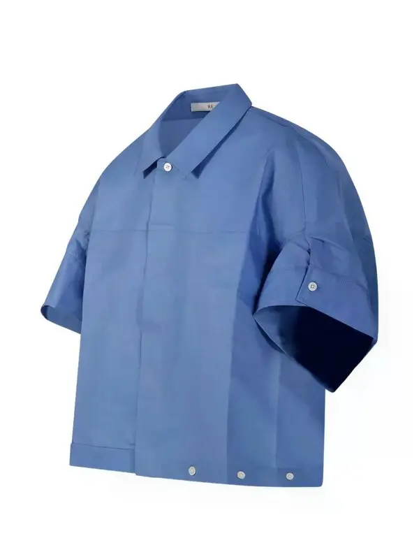RE CODE Buttoned Tie Blouse