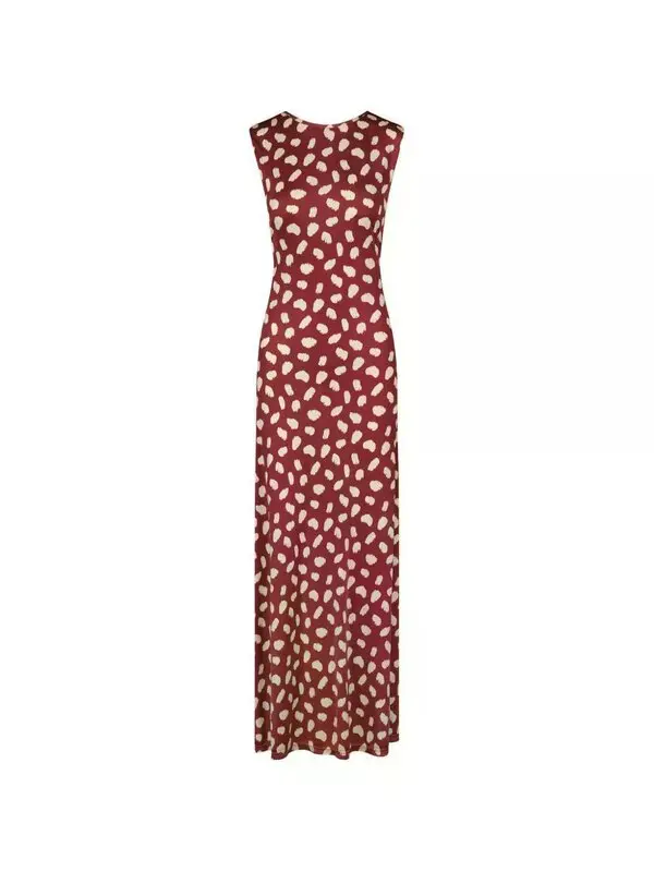 Johanna Ortiz Horizonte Místico Midi Dress - Red